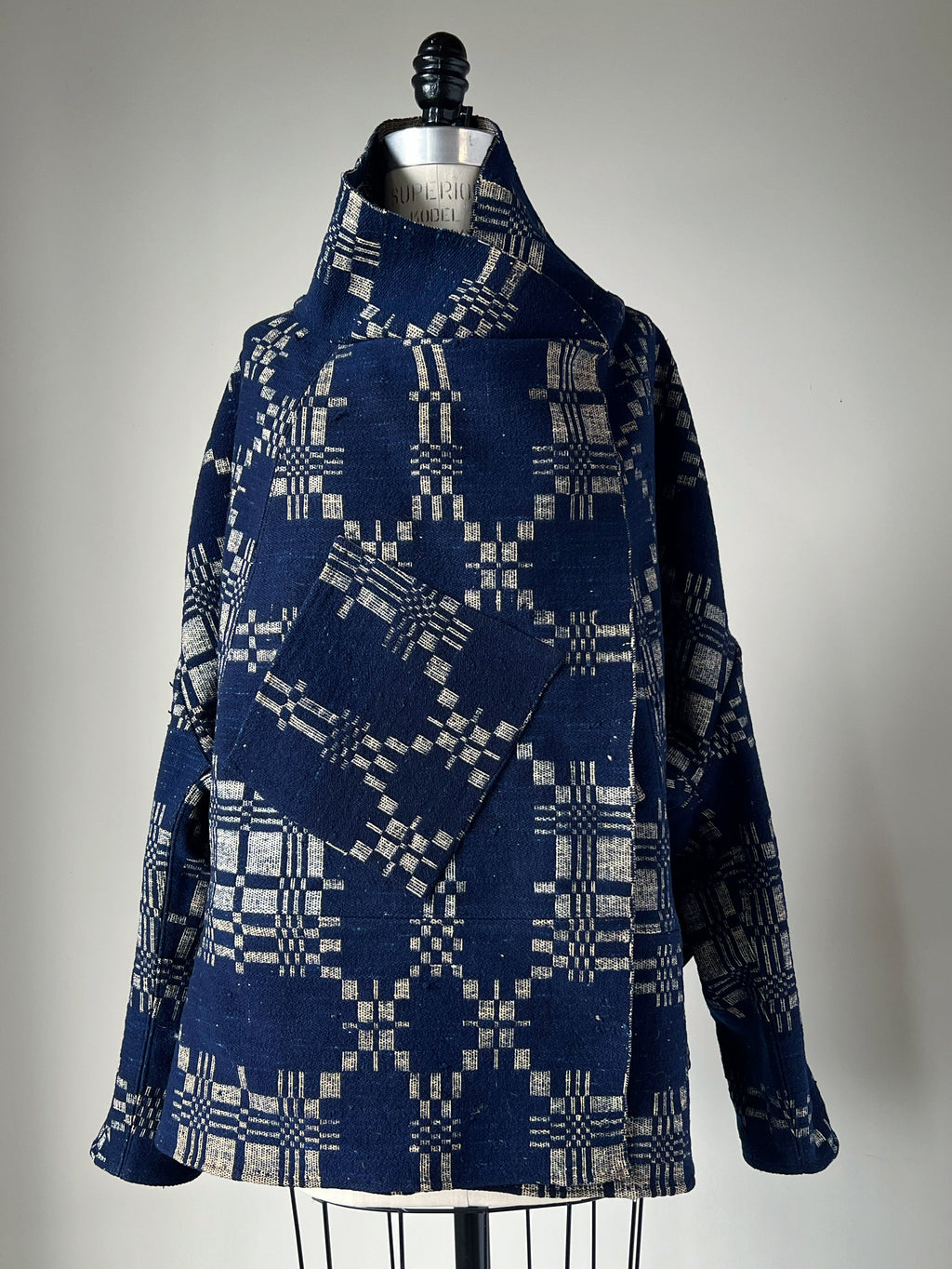 Navy Overshot Coverlet Cocoon – garygraham422